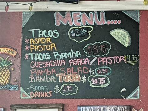 Menu At La Bamba Mexican Grill Restaurant El Mirage
