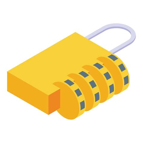 Padlock Cipher Icon Isometric Style 15872748 Vector Art At Vecteezy