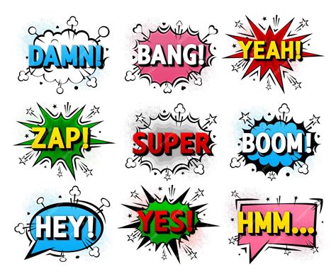 Premium Vector Comic Boom Bubbles Cartoon Explosions Funny Comical
