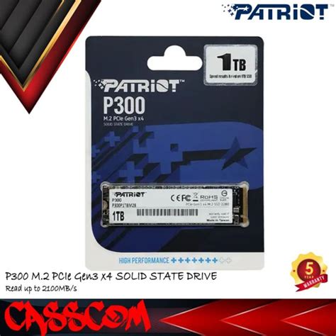SSD Patriot P300 1TB M 2 2280 NVME PCIe 1 TB Gen3x4 Lazada Indonesia