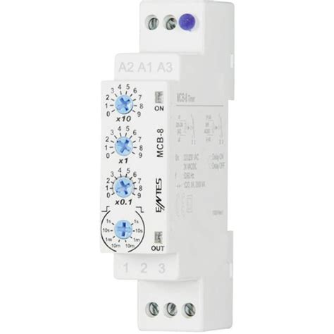 Mcb 8 Entes Entes Mcb Series Din Rail Mount Timer Relay 12 → 240v Ac 1 Contact 01 Sec →