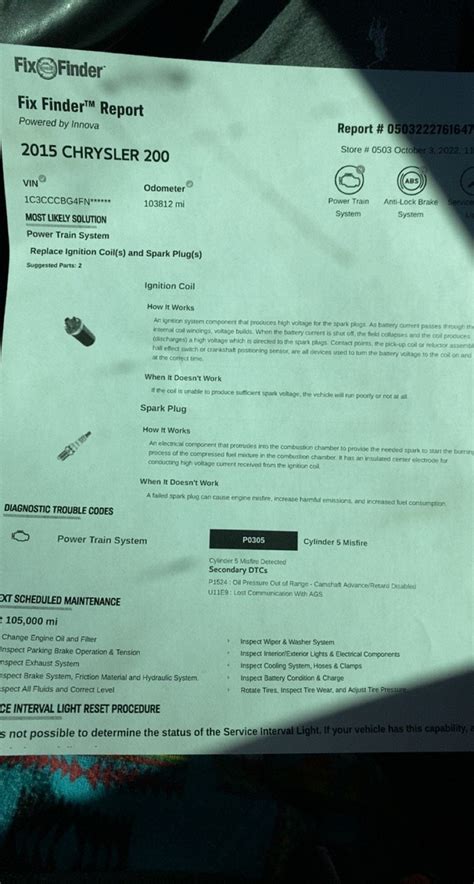 Misfire Chrysler 200 Forum