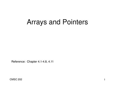 Ppt Arrays And Pointers Powerpoint Presentation Free Download Id