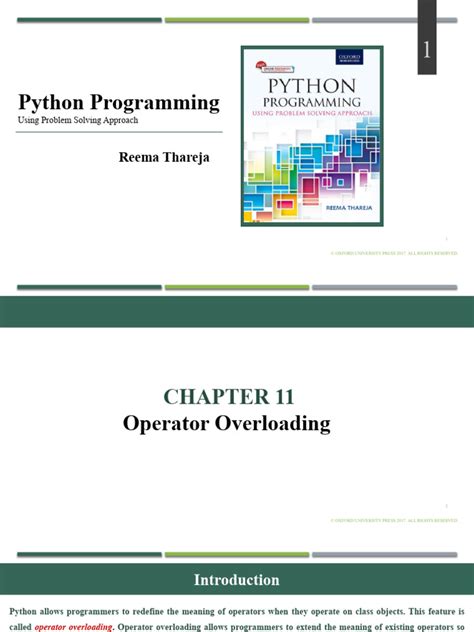 Unit V - Operator Overloading | PDF | Method (Computer Programming ...