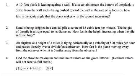 Solved These Are Practice Problems For A Calc Test Coming Chegg