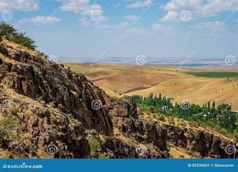 Endless Kazakh Grassland Steppe Landscape Stock Image Image Of Gorge
