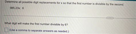 answered determine all possible digit… bartleby