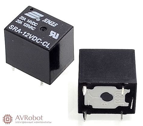 SRA-12VDC-CL Реле 12В 20А 5pin цена купить 3059 - реле 12В - AVRobot.RU