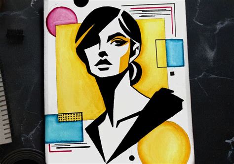Abstract Minimalist Portrait Hayleys Version Cupixel