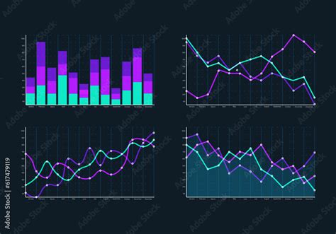 Modern Modern Infographic Vector Template With Statistics Graphs And