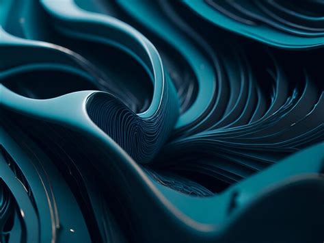 Premium Ai Image Cyan And White Motion Waves Background