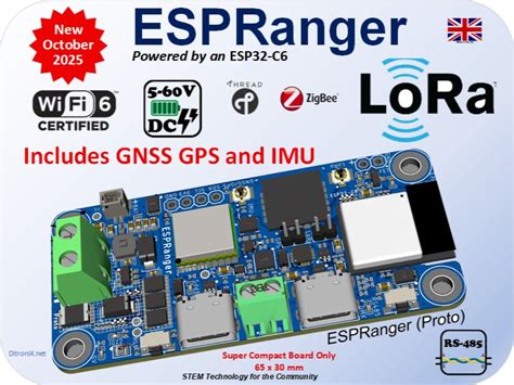 Espranger Lora Gnss Imu Bt Wifi Rs485 5 60v Stem Esp32 C6