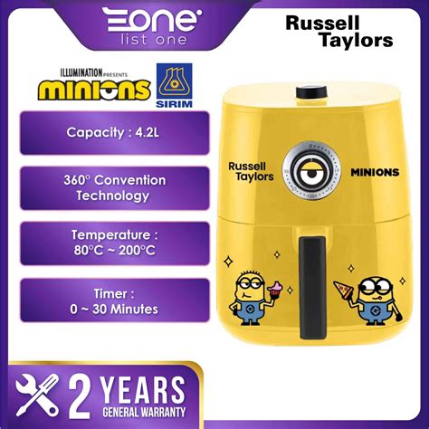 Russell Taylors X Sanrio Hello Kitty 42l Air Fryer Z1 Hk Minions M1
