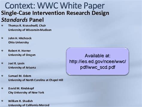 why consider single case design for intervention research reasons