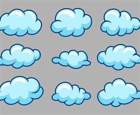 Cloud Icons Set Vector Art Graphics Freevector