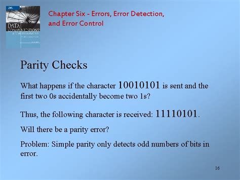 Chapter Six Errors Error Detection And Error Control