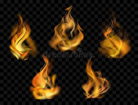 Vector Realistic Fire Stock Illustration Illustration Of Campfire