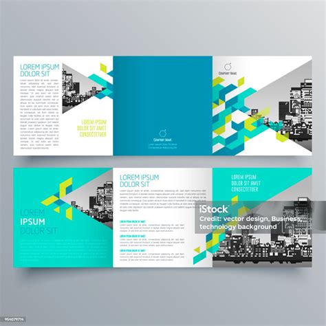 브로셔 디자인 브로셔 템플릿 창조적인 삼중 트렌드 브로셔 3단 브로슈어에 대한 스톡 벡터 아트 및 기타 이미지 3단 브로슈어