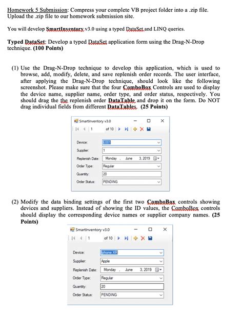 Typed Dataset Drag N Drop And Linq Query Vb Net Chegg Com