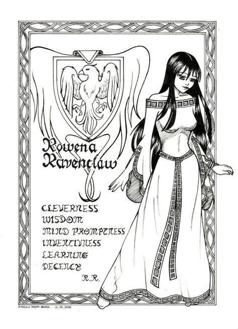Rowena Ravenclaw Harry Potter Drawings Harry Potter Colors Harry