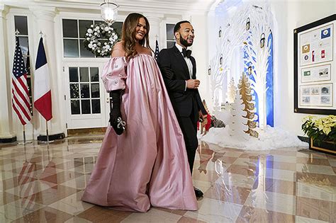 Chrissy Teigen Red Wedding Dress
