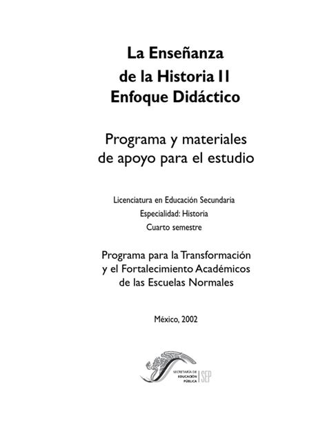 Enseñanza De Historia En Secundaria Pdf Maestros Educación Secundaria