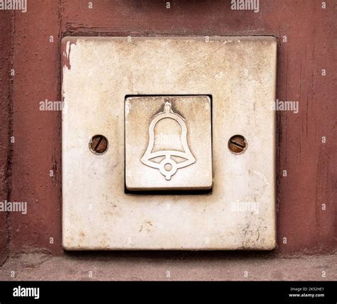 Simple Old Doorbell Rectangle Door Bell Switch With A Bell Symbol On