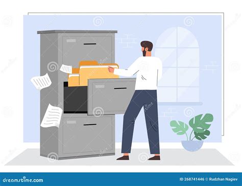 Concepto De Archivos Personales Stock De Ilustración Ilustración De