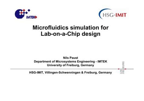 Microfluidics Simulation For Lab On A Chip Design Pdf