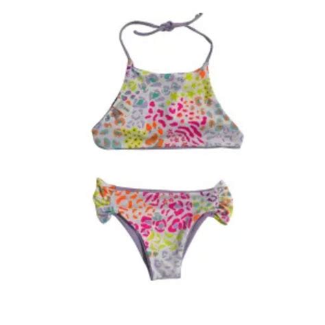 Conjunto Biquini Cropped Amarração Bombom Tanga Juvenil Dupla Face Arsiè