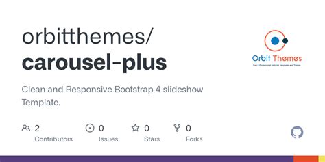 Github Orbitthemes Carousel Plus Clean And Responsive Bootstrap Slideshow Template