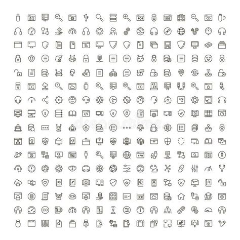 Programming Icon Set Stock Vector Illustration Of Coding 132596926