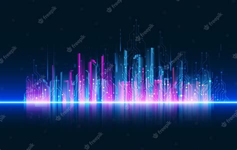 Premium Vector Circuit Board Texture Background Design Waves Flow