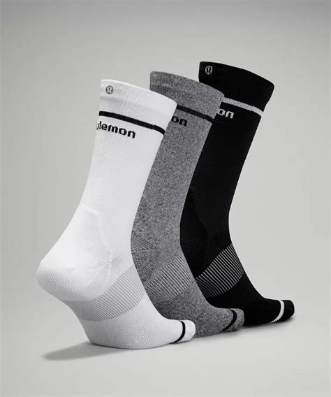 파워 스트라이드 크루 삭스 3팩 스트라이프 남성 양말 Lululemon Kr