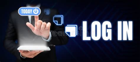 Inspiration Showing Sign Log In Word Written On Go Through The Procedures To Begin Use Of A