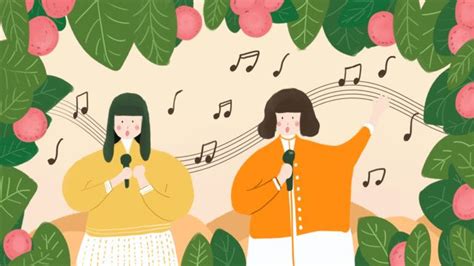 음악 일러스트 축제 소녀 작은 신선한 노래 연주 음악 축제 소녀 손으로 그린 일러스트 Pngtree 로열티 무료