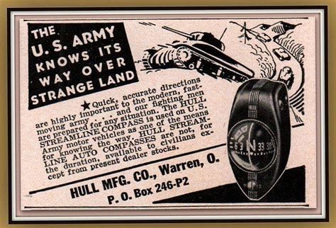 3 1943 Print Ads Wwii Hull Compass Tanks Jeep Engineer 2249414216