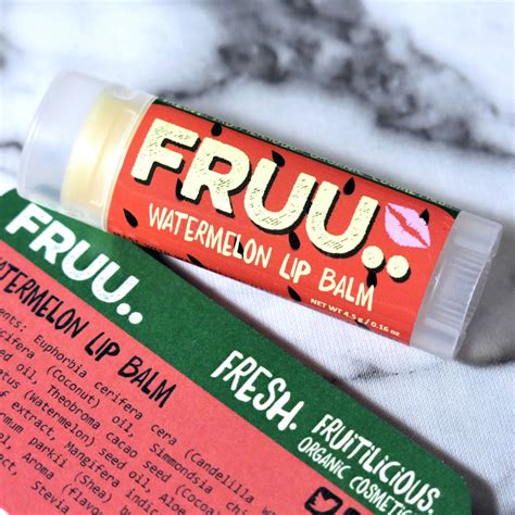 Organic And Vegan Watermelon Lip Balm By Fruu