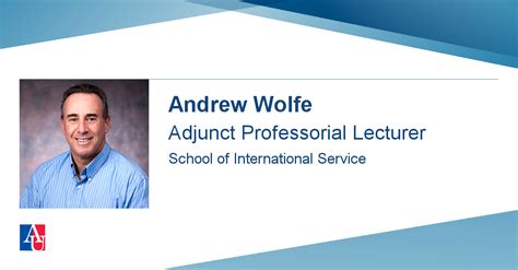 Faculty Profile Andrew Wolfe School Of International Service