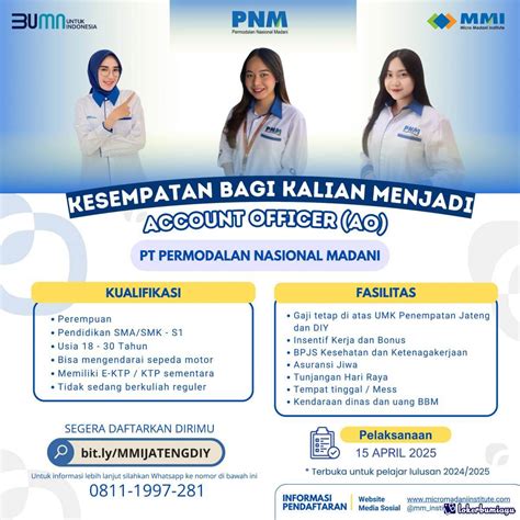 Lowongan Kerja Account Officer Pt Permodalan Nasional Madani Maret 2025