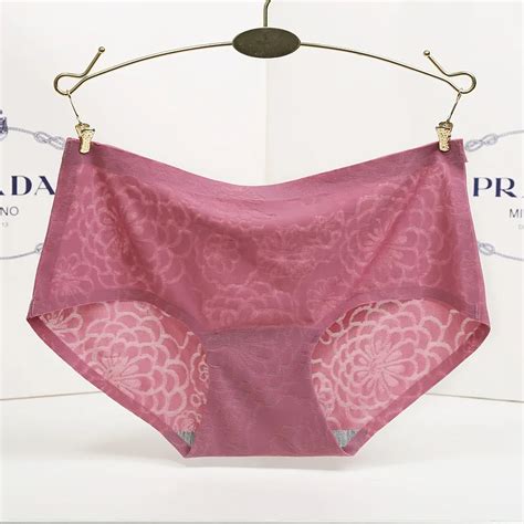 Jacquard Edge Pressing One Piece Ice Silk Seamless Panties Women S
