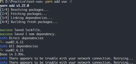 Yarn Add Done But Report Always Info There Appears To Be Trouble With