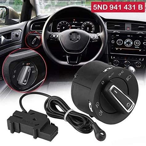 Generic Auto Headlight Sensor Chrome Switch For Vw Golf 5 Mk6 6