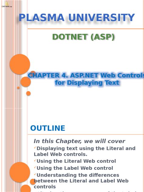 Chapter4 Aspnet Web Controls For Displaying Text Pdf World Wide