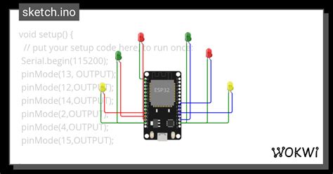 TrafficLight Wokwi ESP32 STM32 Arduino Simulator