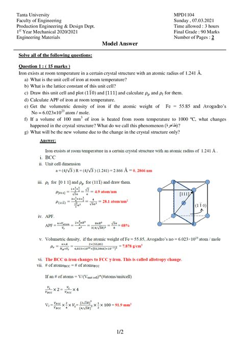 Material Enginering Questions Assignments Material Engineering Docsity