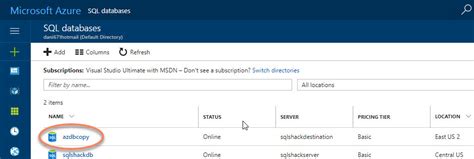 How To Copy An Azure Sql Database Using The Azure Portal Cloud Shell