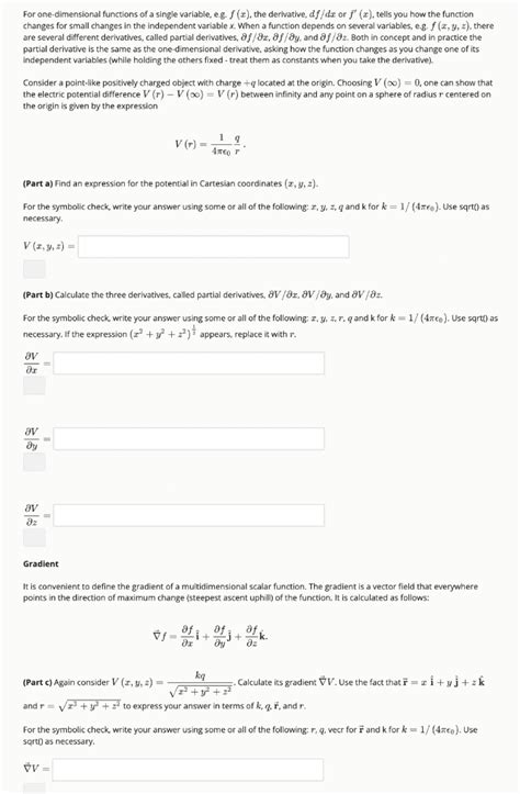 Solved For One Dimensional Functions Of A Single Variable Chegg Com