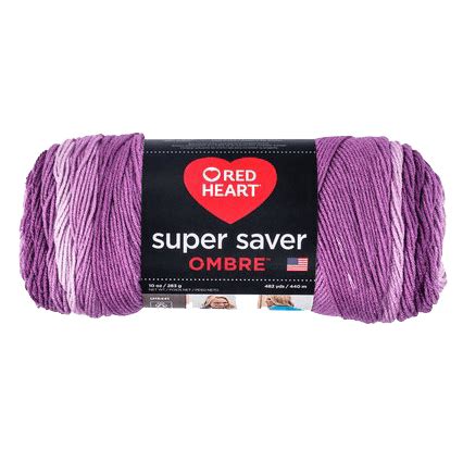 Purple Red Heart Super Saver Ombre Yarn Nancy Stroop