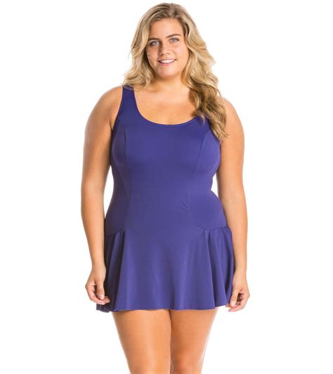 Sporti Plus Size Swim Dress At Free Shipping